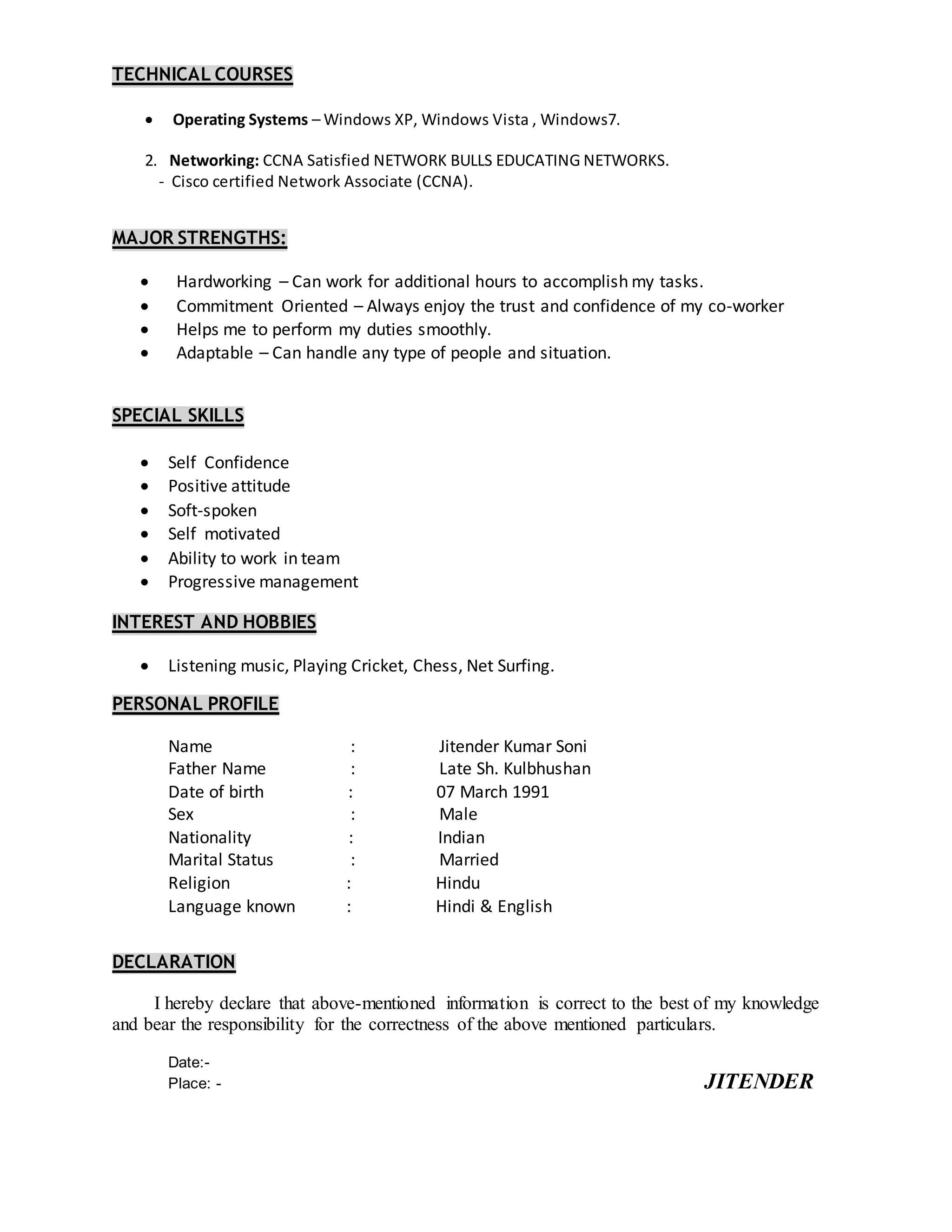 jitender CV.docxjitu | DOCX