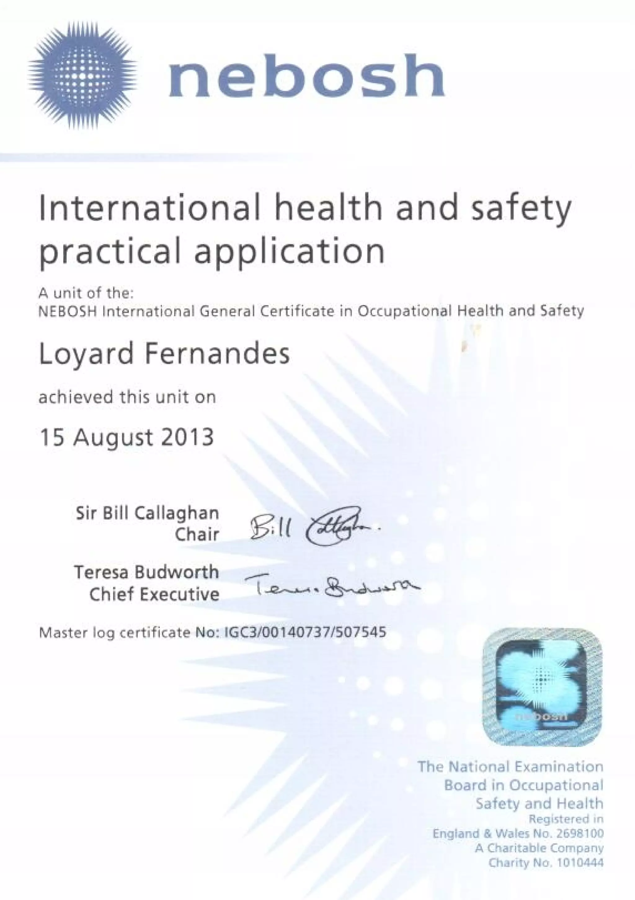 NEBOSH - IGC 3 | PDF