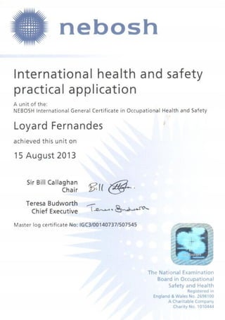 NEBOSH - IGC 3 | PDF