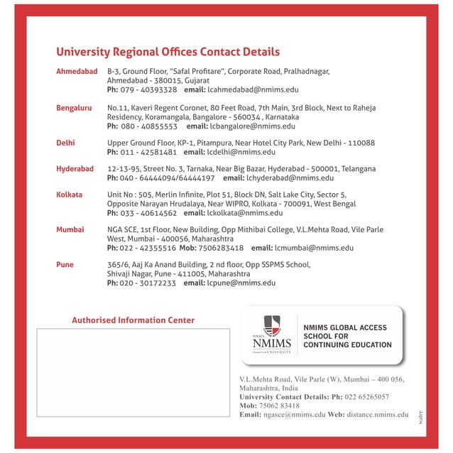 NMIMS - Leaflet | PDF
