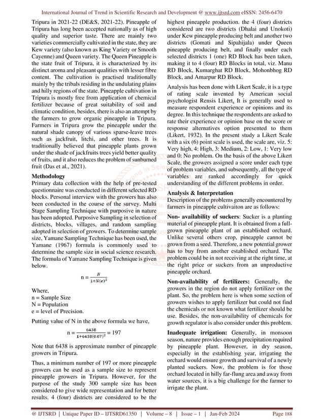 Challenges in Pineapple Cultivation A Case Study of Pineapple Orchards in Tripura | PDF