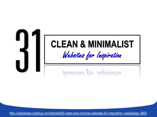31 Clean And Minimalist Website Designs For Inspiration | PDF