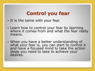 Control your emotions to empower yourself | PPTX