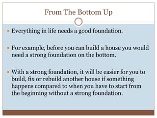 Create a life foundation | PPTX