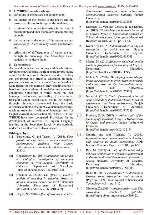 Curricular Contents and Scope of Language Development in Secondary ...