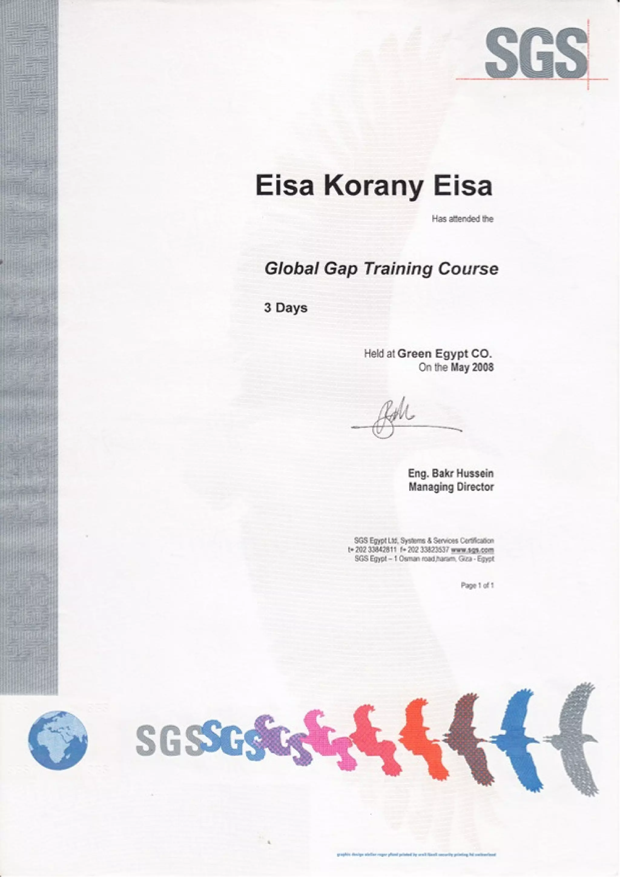 Eisa Certificates | PDF