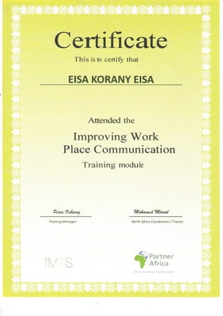 Eisa Certificates | PDF
