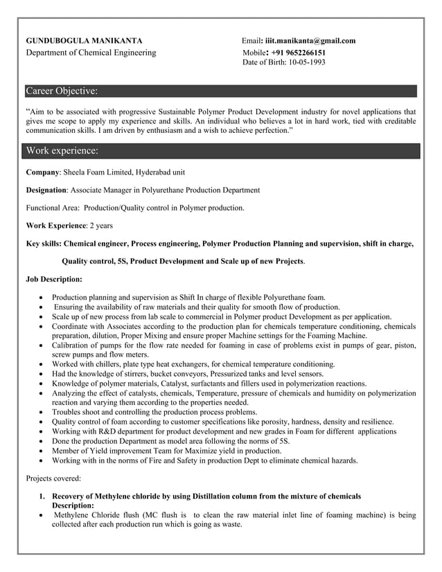 Manikanta -Resume | PDF