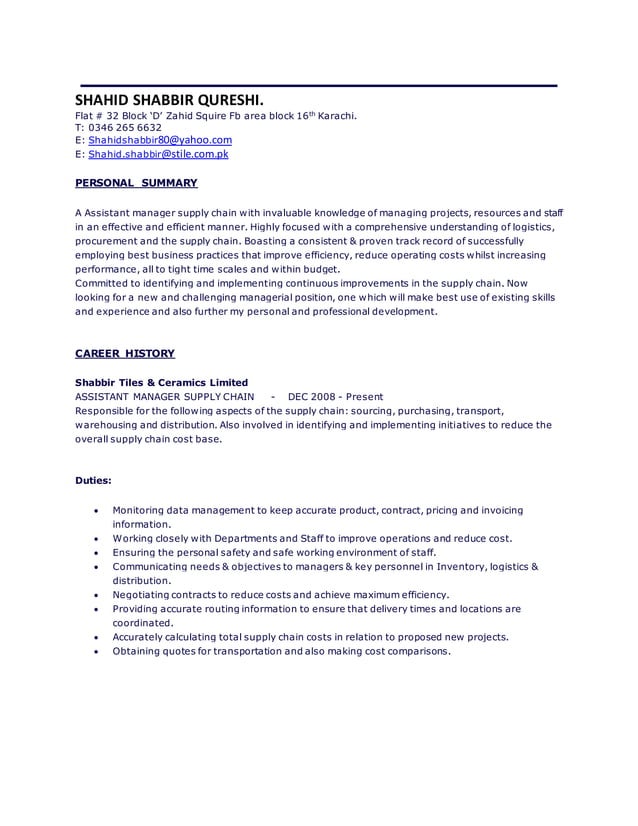 shahid shabbir cv | PDF