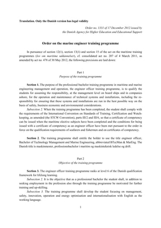 B.Sc. Technology Management and Marine Engineering | PDF