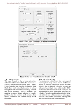Design of Earthing in Underground Substation using ETAP with Constraints | PDF