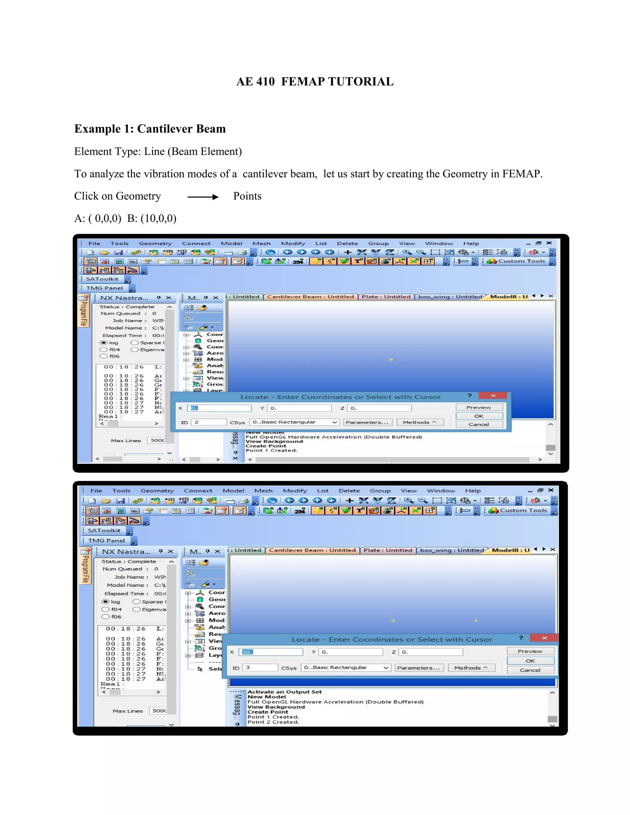 FEMAP TUTORIAL AE410 | PDF