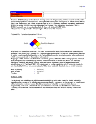 Material Safety Data Sheet | PDF