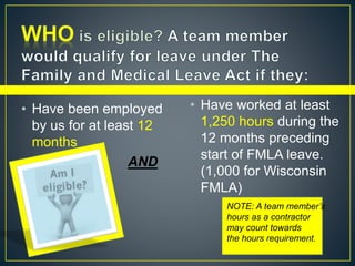 Family Medical Leave Act (FMLA) | PPTX