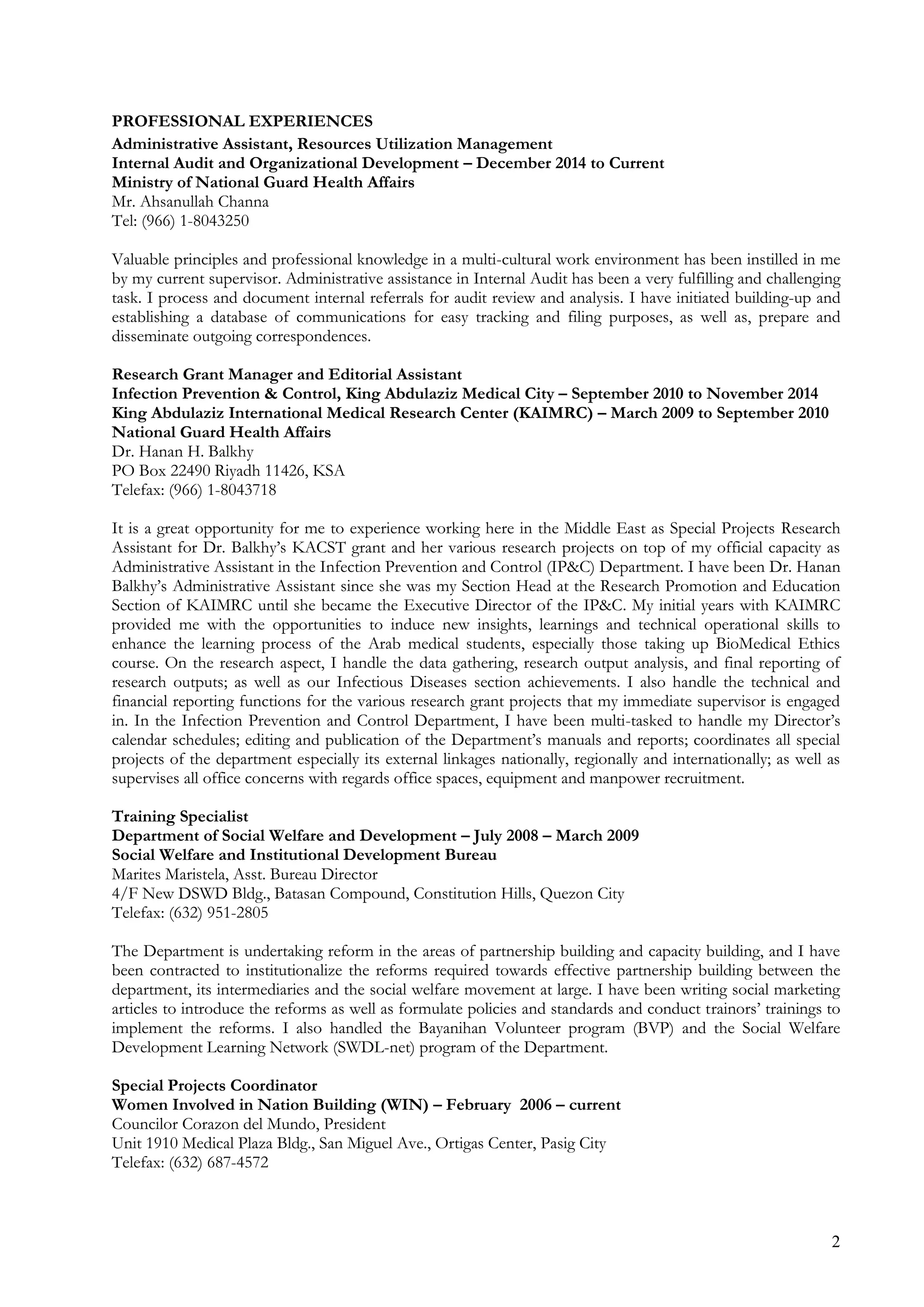 LJ_Marfil_CV_revised_as_of_2016 | PDF