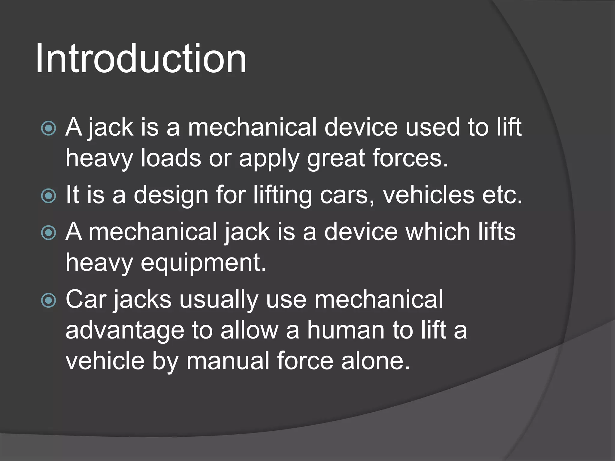 Electric Screw Jack | PPTX