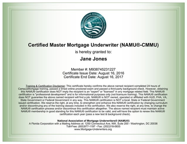Underwriting Certificate | PDF | Home Financing | Personal Debt
