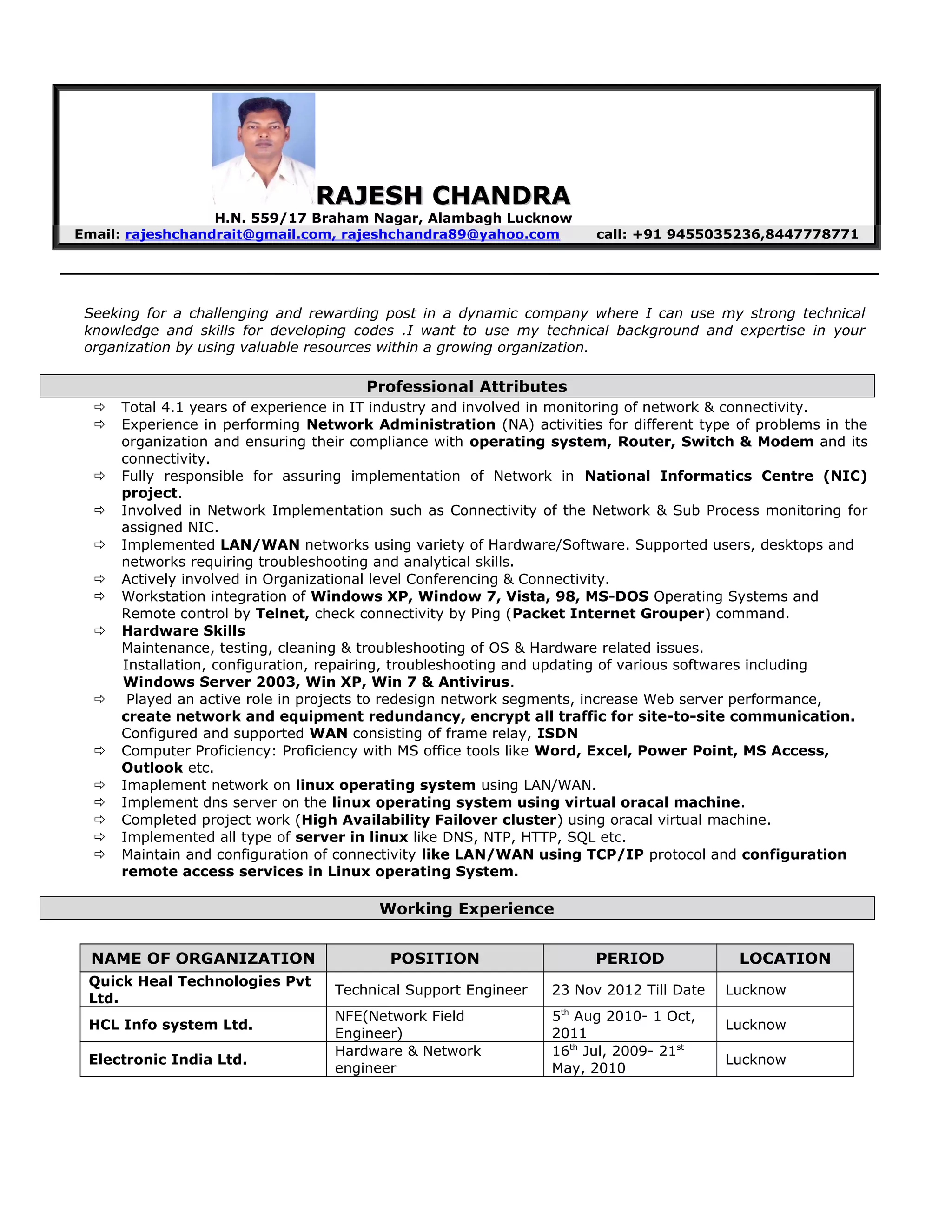 rajesh resume edit | PDF
