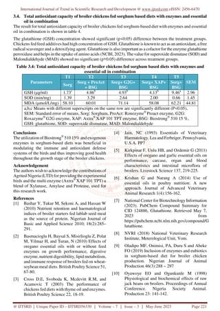 Effect of Essential Oil and Exogenous Enzymes on Blood Chemistry Profile and Antioxidant ...