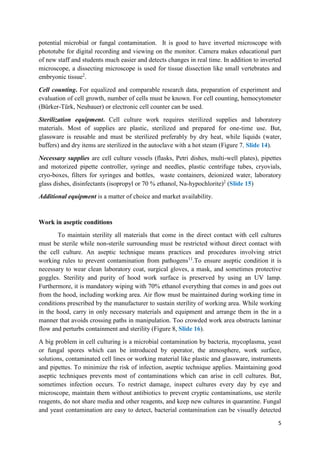 Cell Culture Basic Techniques | PDF