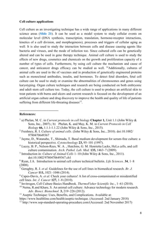 Cell Culture Basic Techniques | PDF