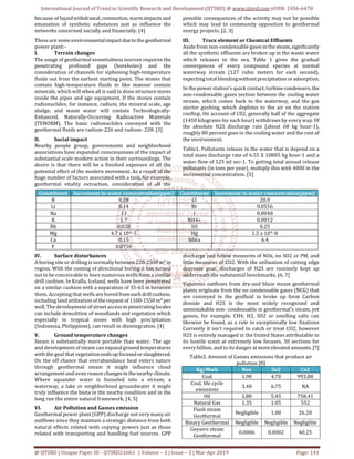 Environmental Impact of Geothermal Power Plant | PDF