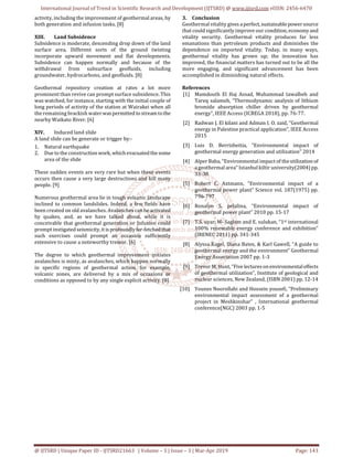 Environmental Impact of Geothermal Power Plant | PDF | Power and Energy ...