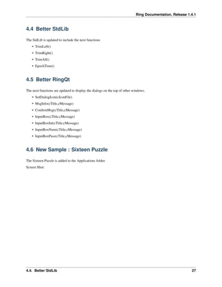 The Ring programming language version 1.4.1 book - Part 2 of 31 | PDF