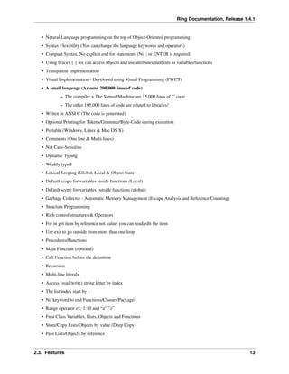 The Ring programming language version 1.4.1 book - Part 2 of 31 | PDF