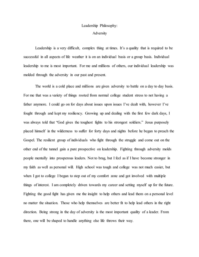 Leadership Philosophy | PDF