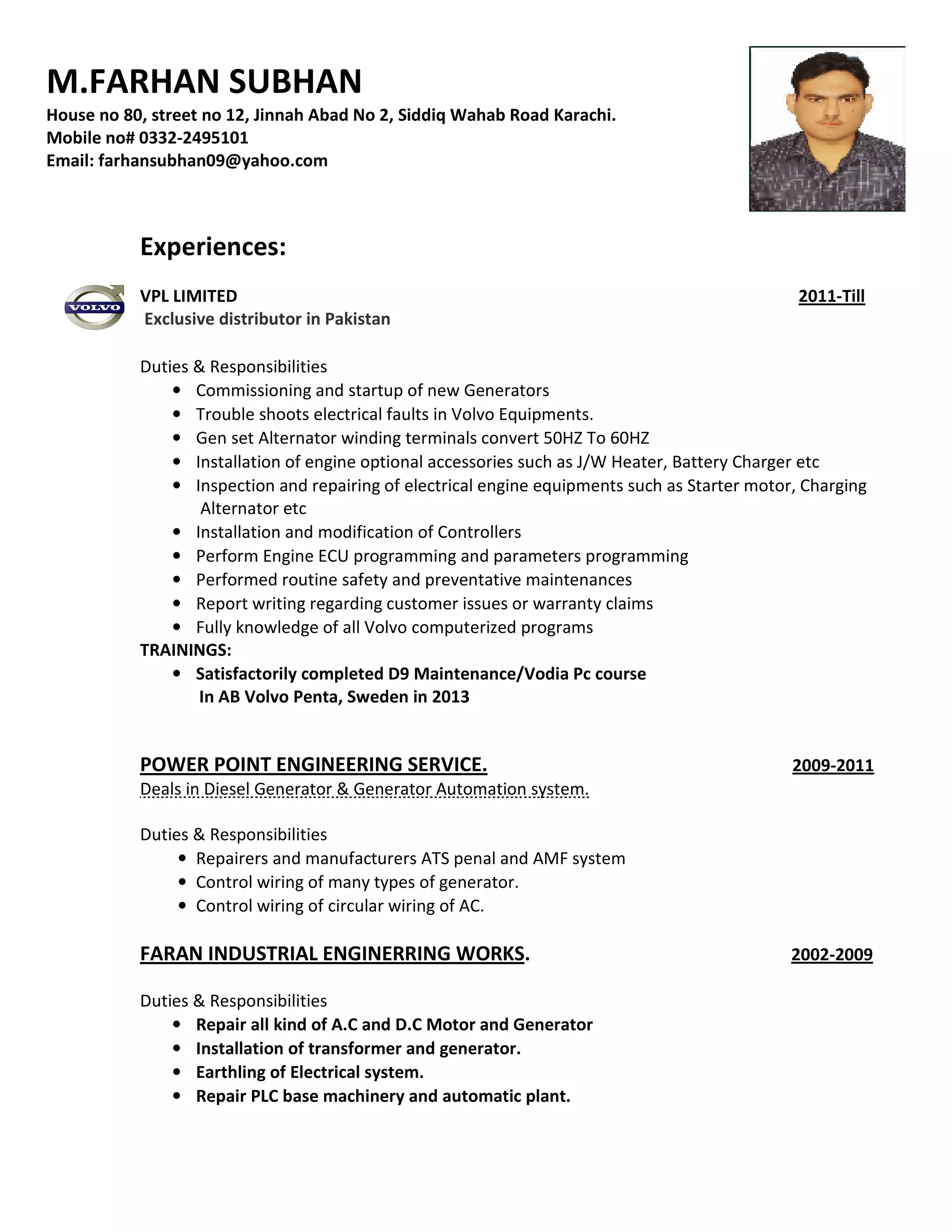 farhan cv | PDF