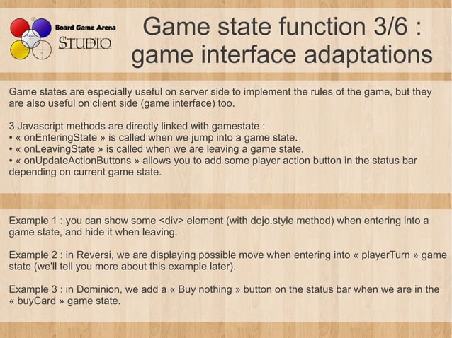 BGA Studio - Focus on BGA Game state machine | PDF | Programming ...