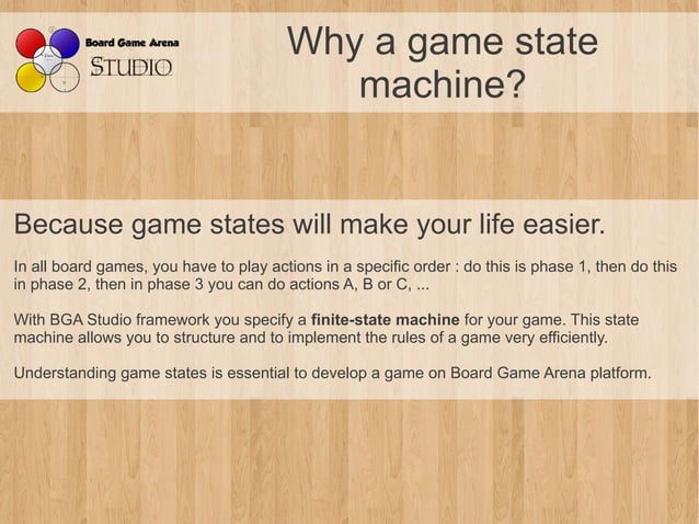 BGA Studio - Focus on BGA Game state machine | PDF | Programming ...