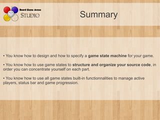 BGA Studio - Focus on BGA Game state machine | PDF