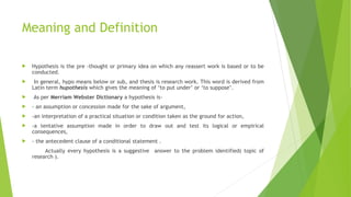 an understanding on the hypothesis testing | PPT