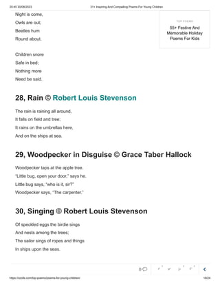 Poems For Young Children | PDF