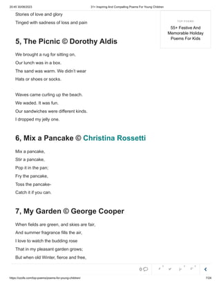 Poems For Young Children | PDF | Parenting Children Aged 4-11 | Parenting