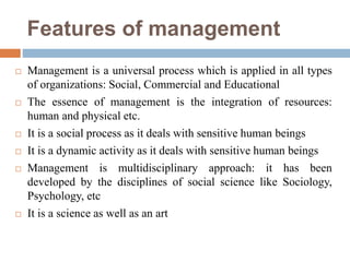 Management, Personal Management, Division of Labour | PPTX