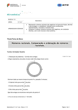 31_Matemática_5º e 6º anos_Números racionais. Comparação e ordenação de ...