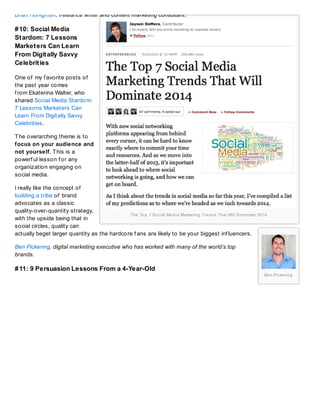 31 Must-Read Social Media Marketing Articles