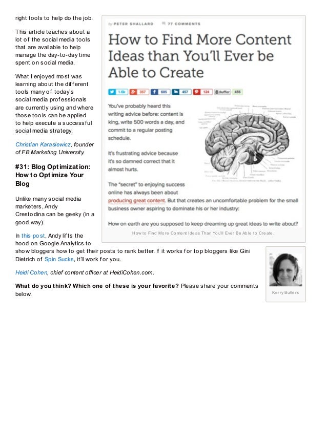 31 Must-Read Social Media Marketing Articles