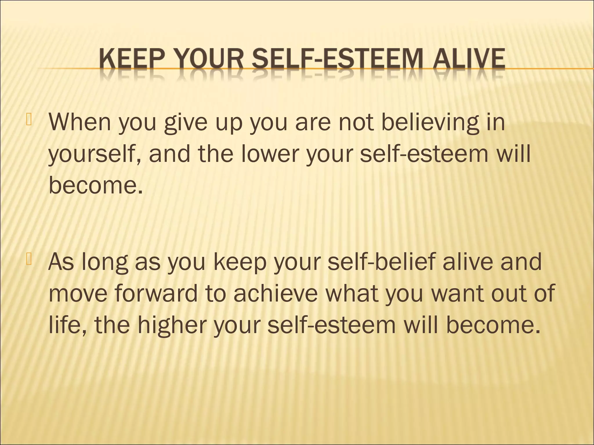 Never give up on yourself | PPT