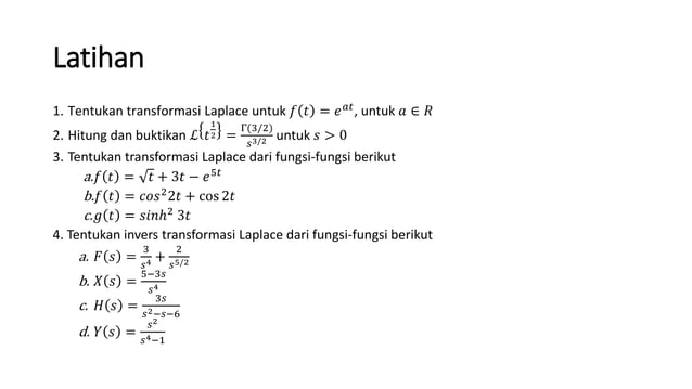 Transformasi Laplace (bag.1) | PPTX
