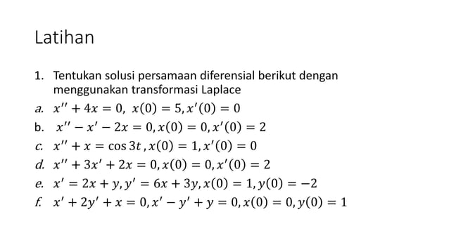 Transformasi Laplace (bag.1) | PPTX