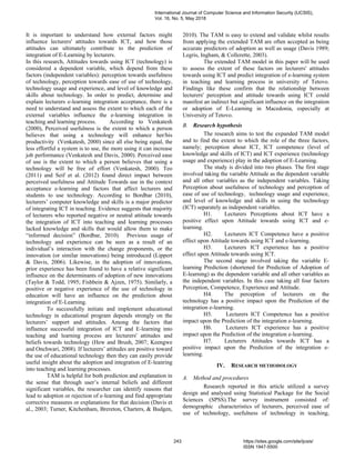 Lecturers' Attitudes towards Integration of E-Learning in Higher Education. Case Study ...