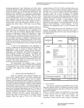 Lecturers' Attitudes towards Integration of E-Learning in Higher Education. Case Study ...