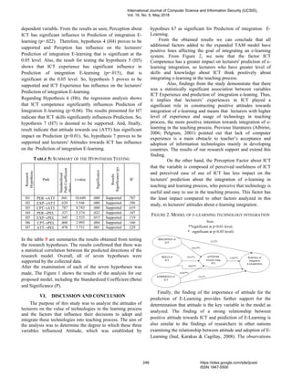Lecturers' Attitudes towards Integration of E-Learning in Higher Education. Case Study ...