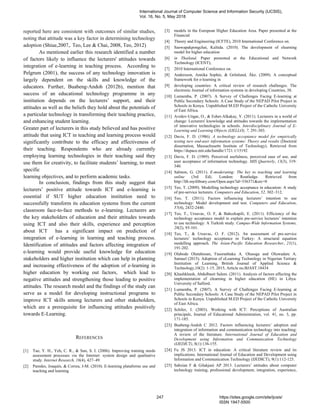 Lecturers' Attitudes towards Integration of E-Learning in Higher Education. Case Study ...