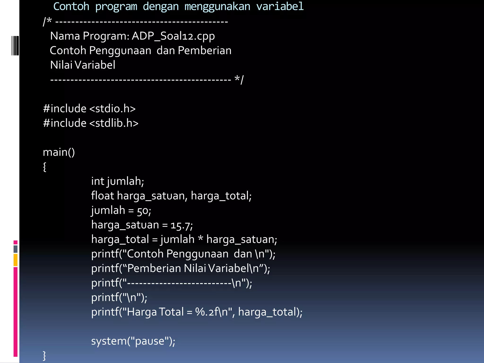 2 adp tipe data dan operator | PPTX