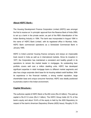 retail banking an over view of hdfc bank | DOC
